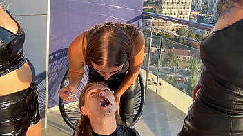 Big City Spitting And Human Ashtray Humiliation Lezdom Outdoor - XVIDEOS.COM