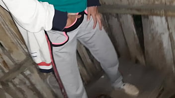 I caught my neighbor masturbating in the toilet on the street and I joined her - Lesbian ...