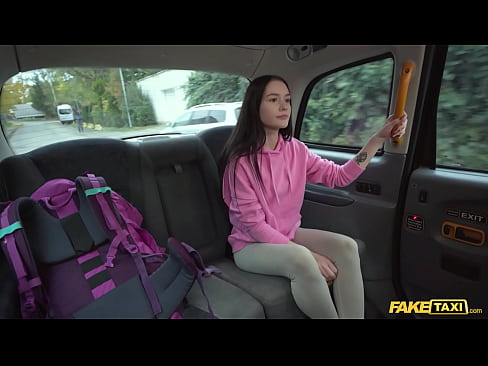 Fake Taxi Brunette is gagging for a big cock to stretch her tight pussy after being released ...